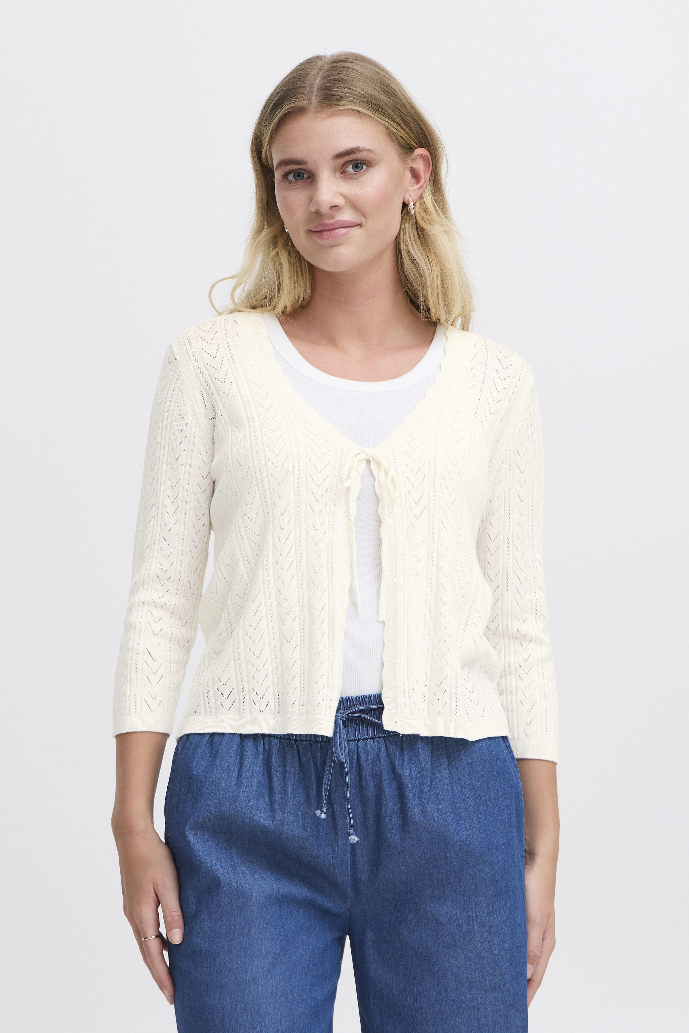 Tie Up Light Weight Cardigan | Fransa | Suzanne's