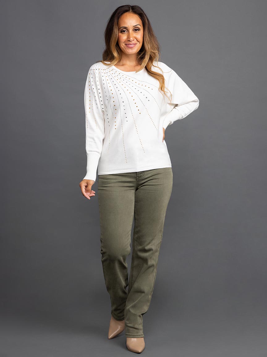Long Sleeve Drop Shoulder Sweater | Spense | Suzanne's