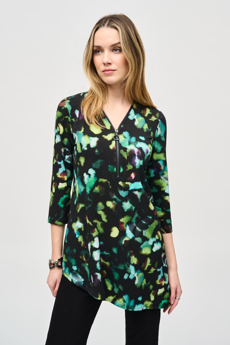 Silky Knit Abstract Print Tunic | Joseph Ribkoff | Suzanne's