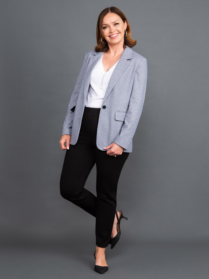 Single Button Brushed Blazer | Signature by Suzanne's | Suzanne's