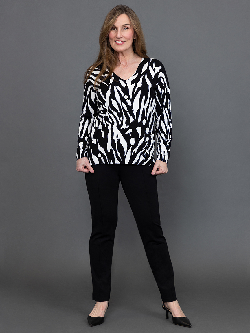 Long Sleeve V-Neck Sweater | Signature By Suzanne's | Suzanne's