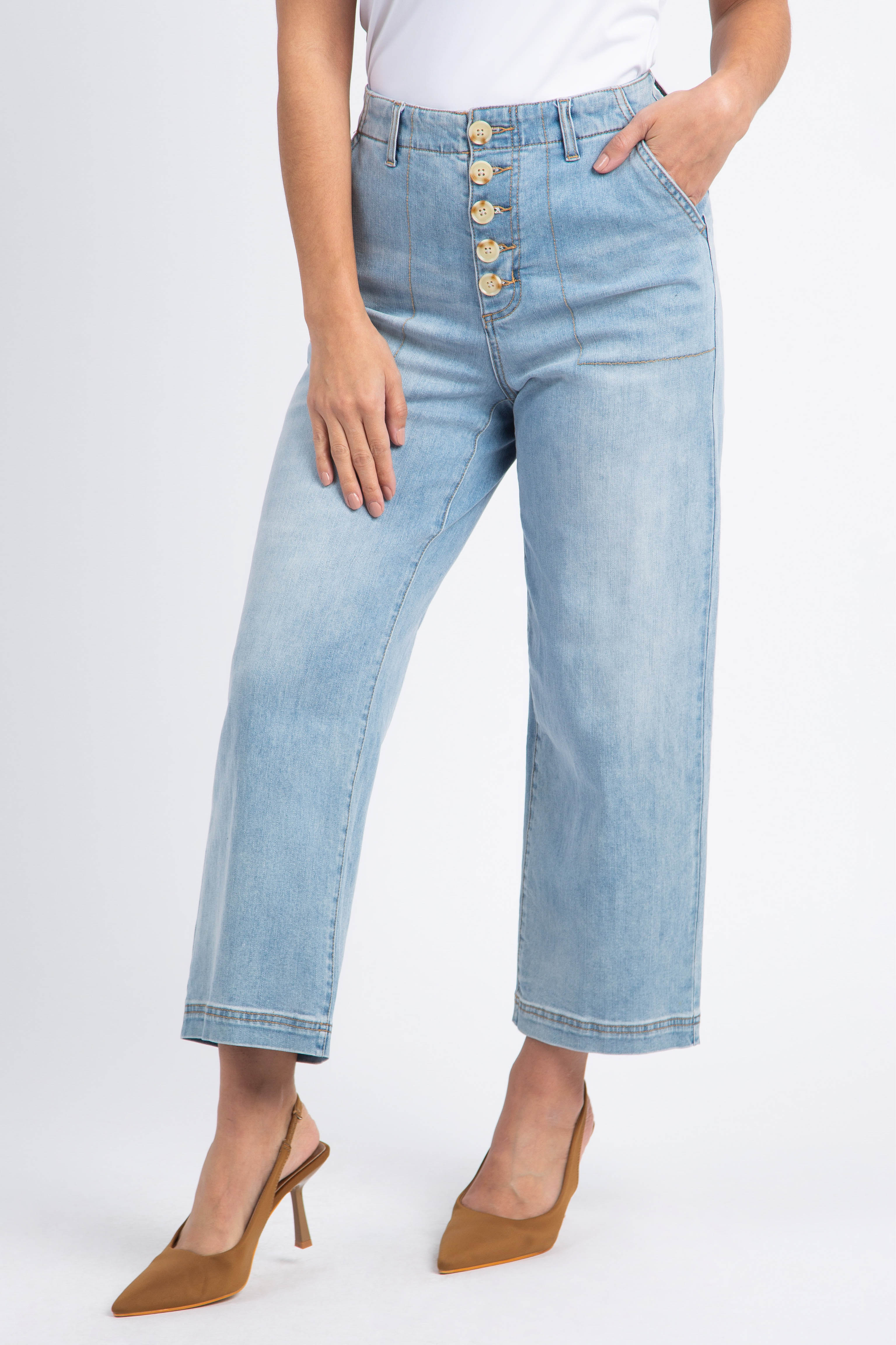 Brooke High Rise Button Jean | Tribal | Suzanne's