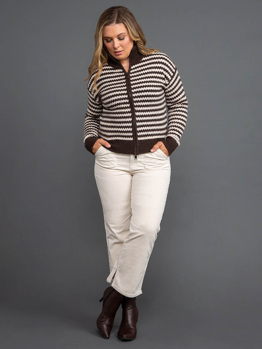Zip-Up Mock Neck Cardigan | Studio 65 | Suzanne's